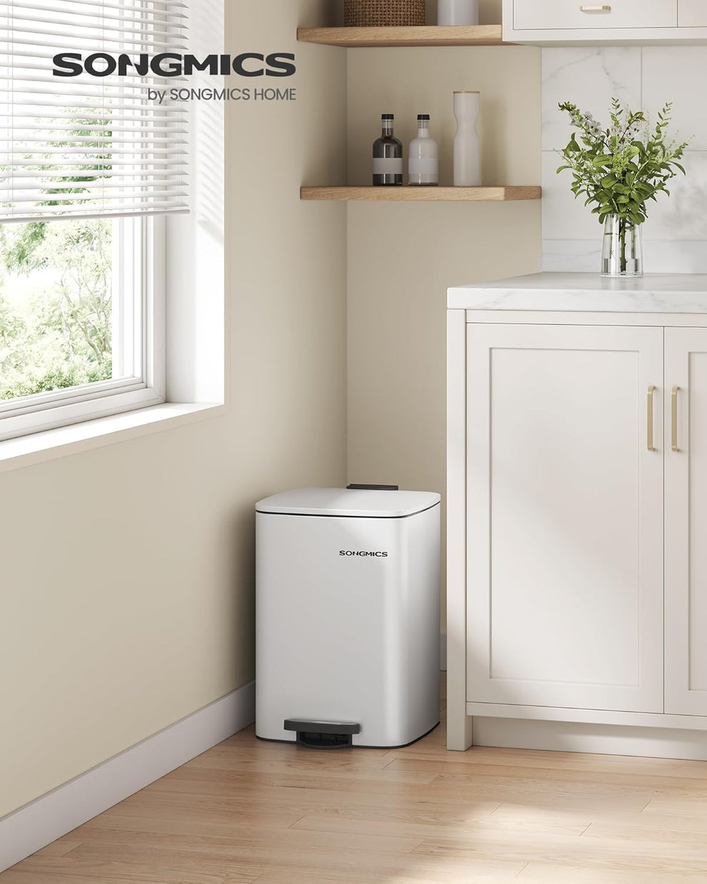 SONGMICS Kitchen Waste Bin LTB592W02 – Momayaz