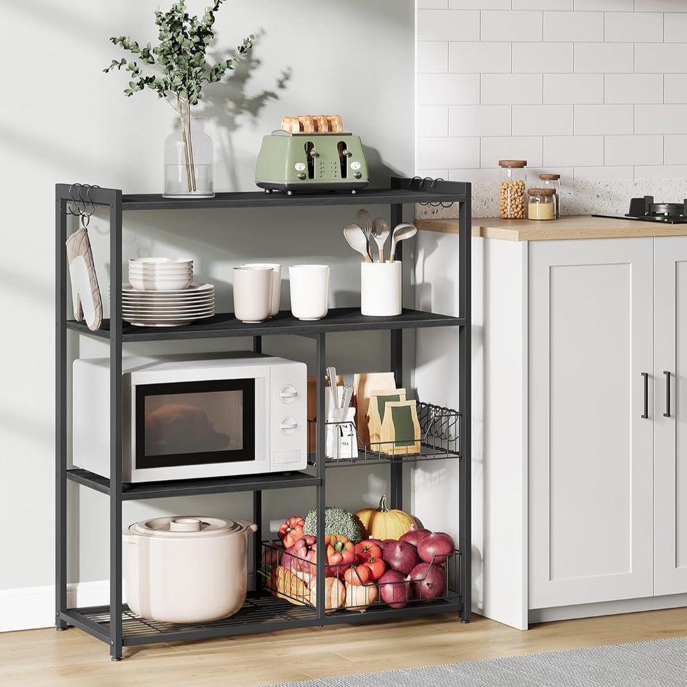 VASAGLE Microwave Kitchen Storage Cabinet – Momayaz
