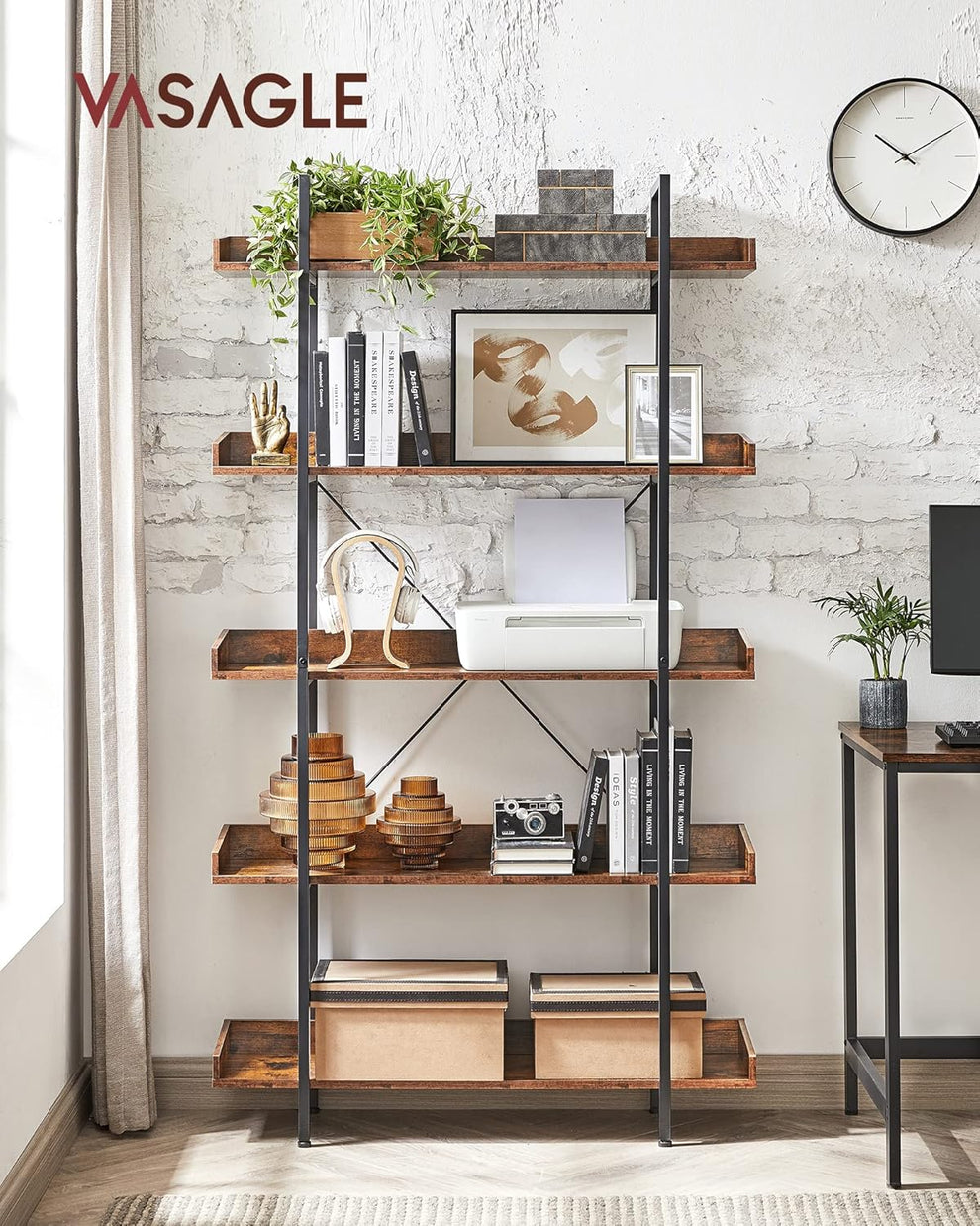 VASAGLE Bookcase LLS110B01 – Momayaz