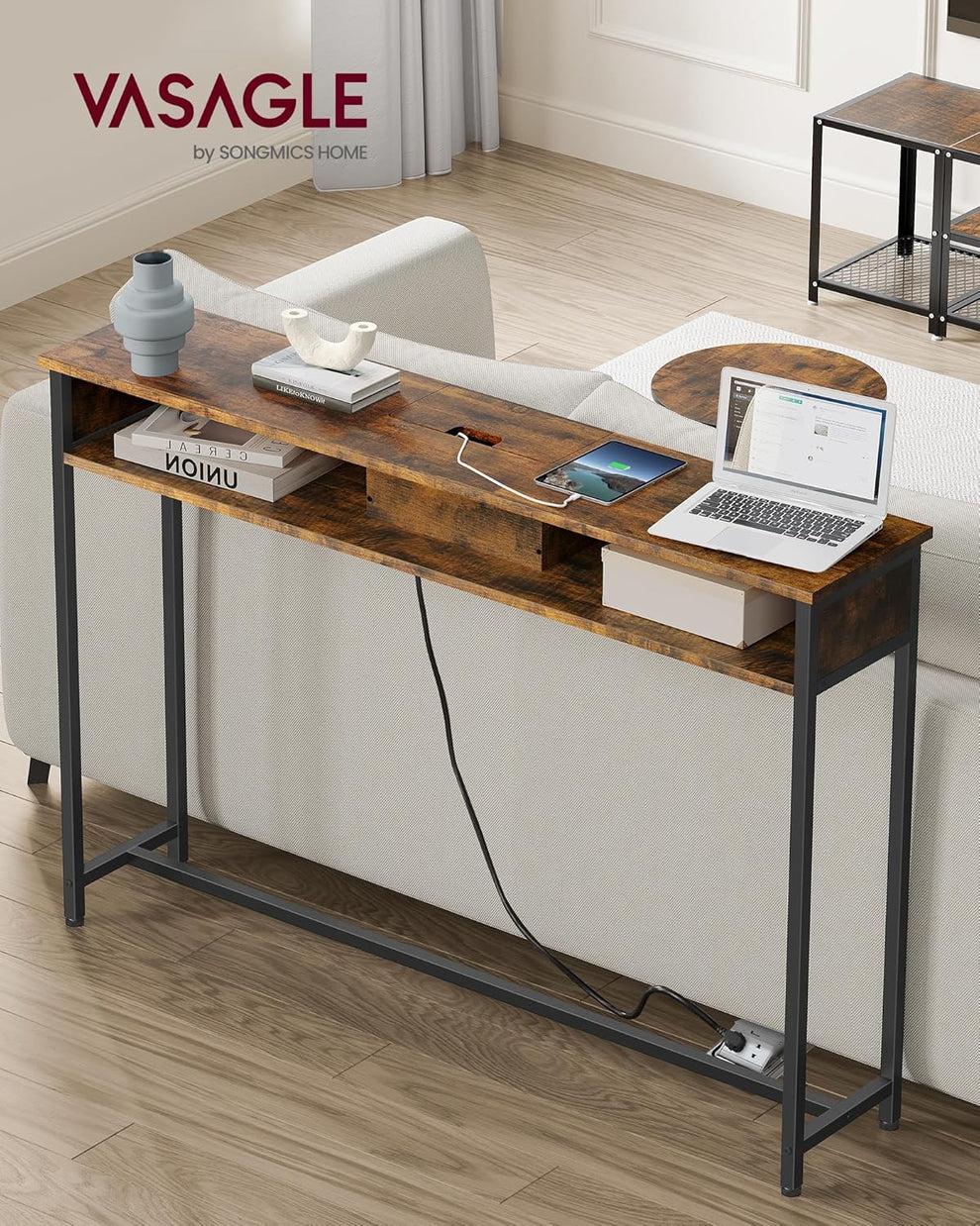 VASAGLE Console Table with Sockets LNT111K01 – Momayaz